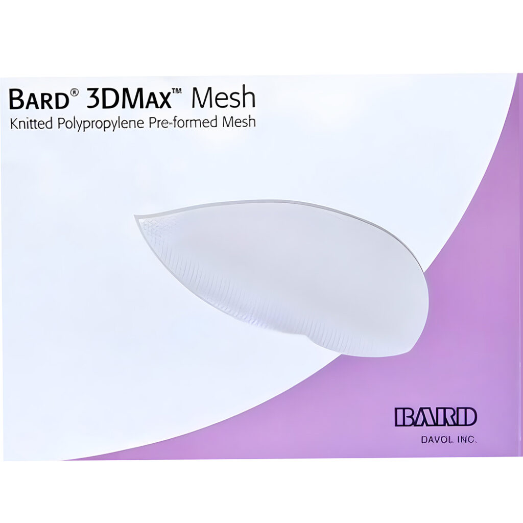 Bard 3dmax Mesh Knitted Polypropylene Pre-formed Mesh 10.8cm X 16.0cm ...